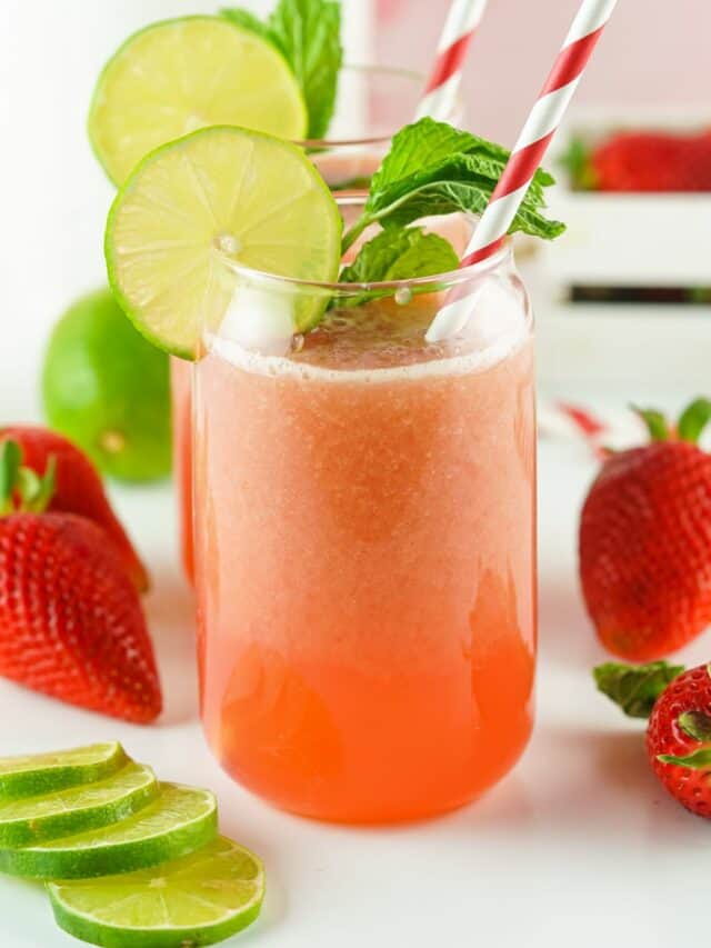 Strawberry Lemonade Punch with Sprite - Walking on Sunshine