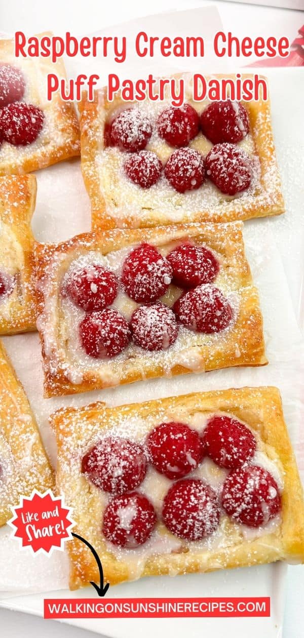 Raspberry Cream Cheese Puff Pastry - Walking on Sunshine