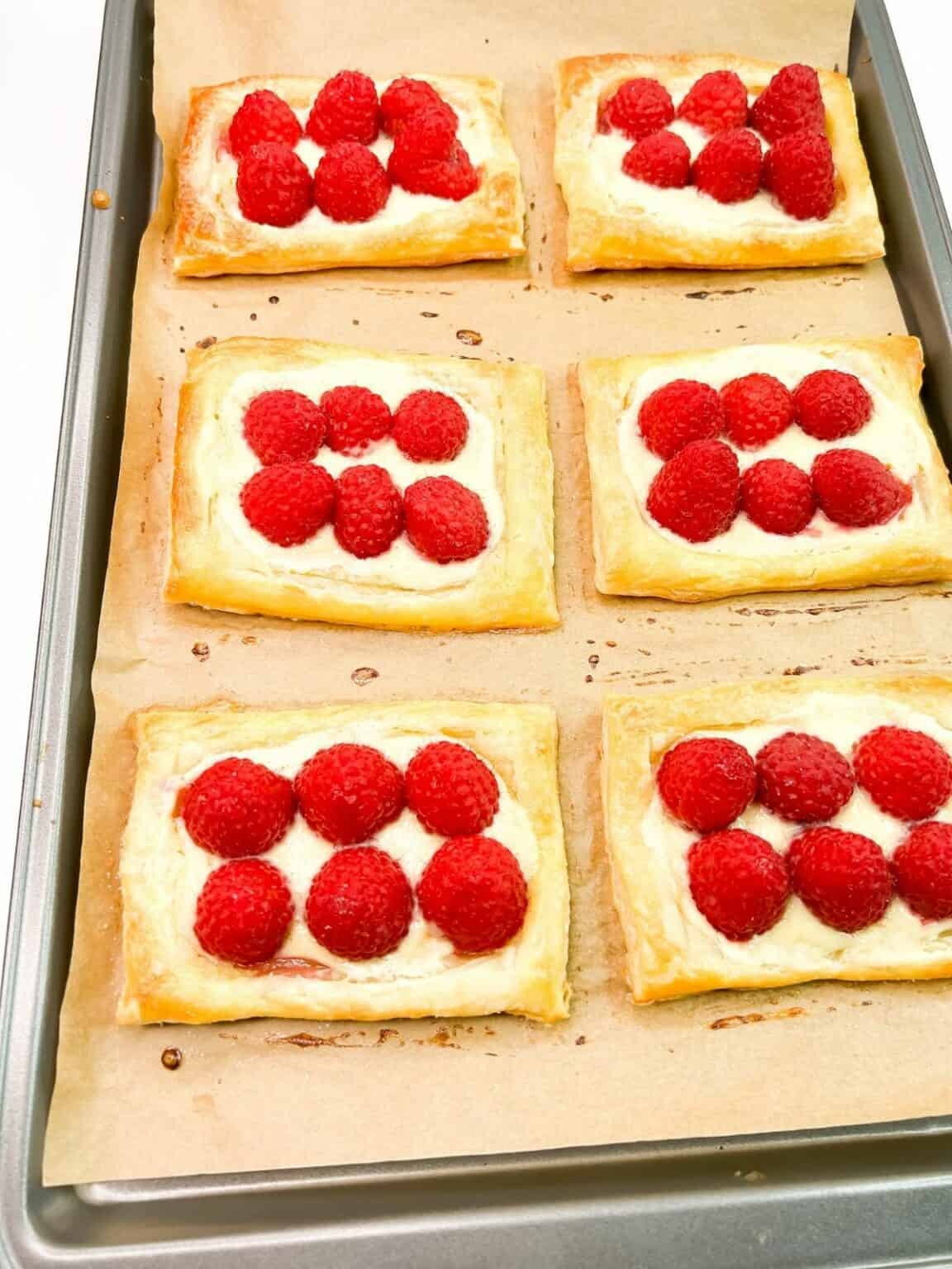 Raspberry Cream Cheese Puff Pastry - Walking on Sunshine