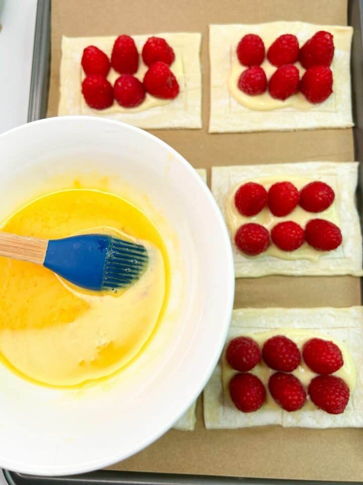 Raspberry Cream Cheese Puff Pastry - Walking on Sunshine