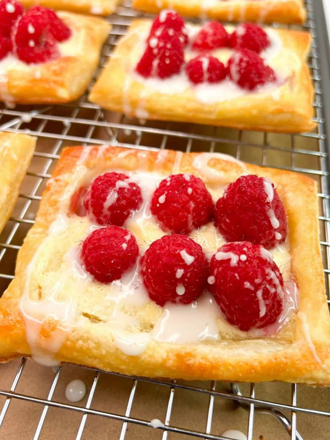 Raspberry Cream Cheese Puff Pastry - Walking on Sunshine