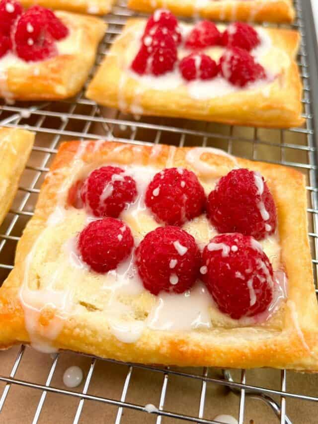 Raspberry Cream Cheese Puff Pastry - Walking on Sunshine