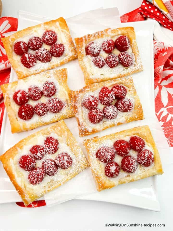 Raspberry Cream Cheese Puff Pastry - Walking on Sunshine