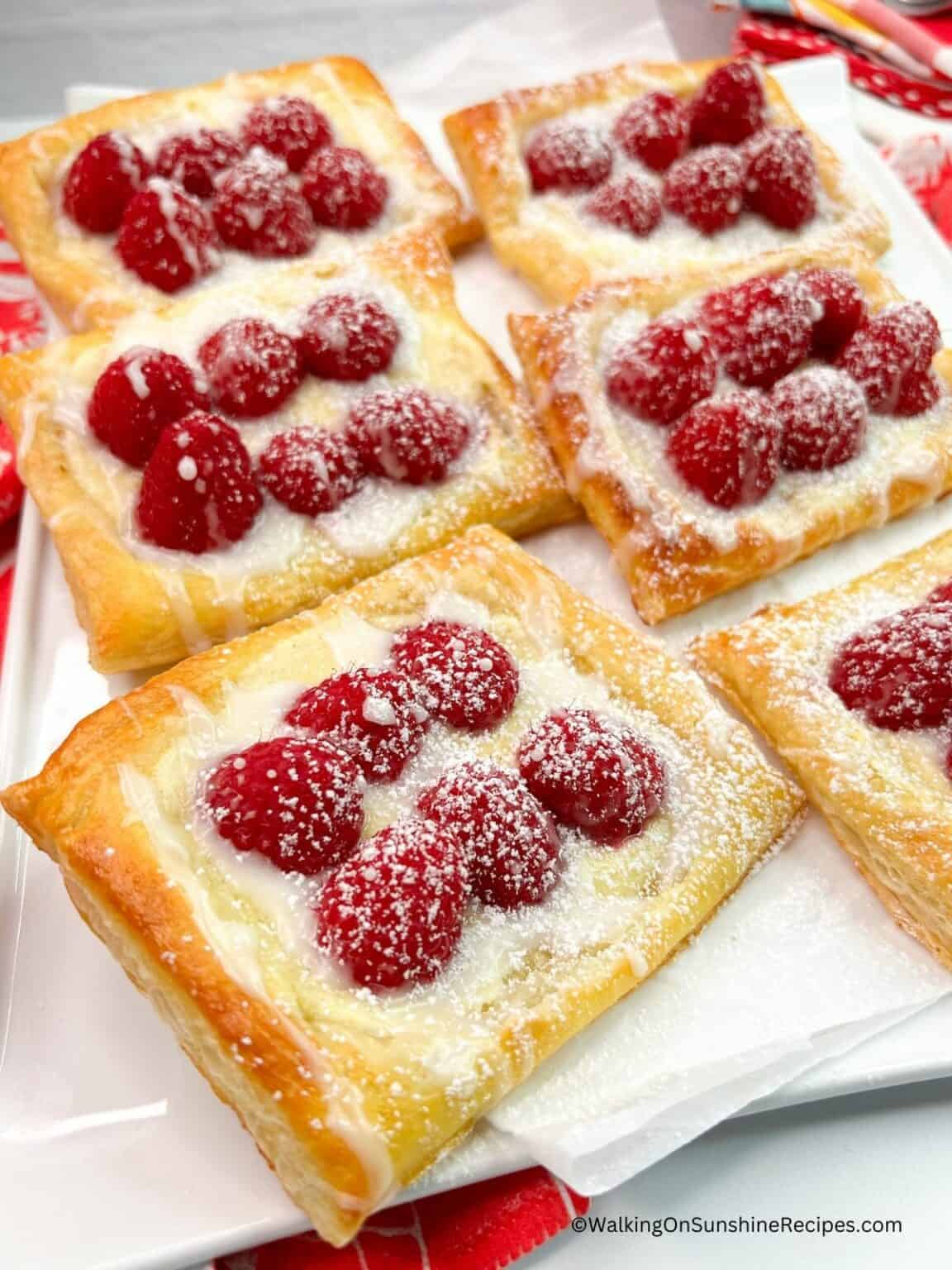 Raspberry Cream Cheese Puff Pastry - Walking on Sunshine
