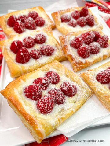 Raspberry Cream Cheese Puff Pastry - Walking on Sunshine