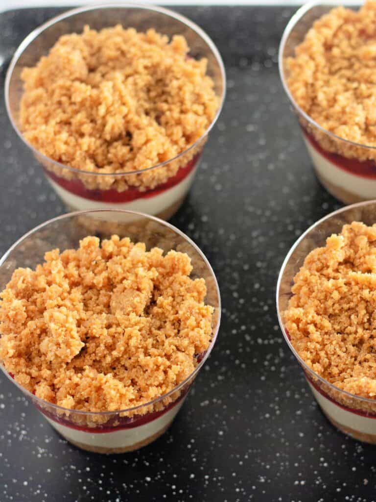 No Bake Cheesecake Parfait with Cherry Pie Filling - Walking On ...