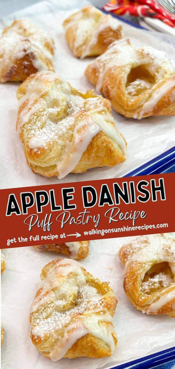 Apple Danish with Puff Pastry - Walking On Sunshine Recipes