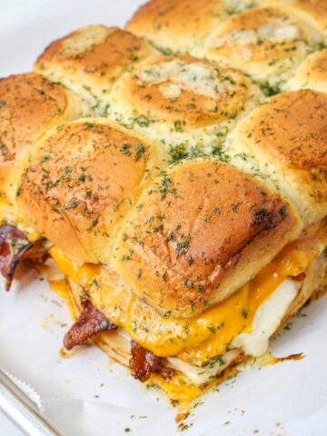 Chicken Hawaiian Roll Sliders - Walking On Sunshine Recipes