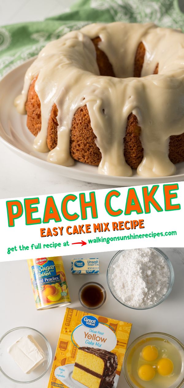 Peach Cake with Cake Mix - Walking On Sunshine Recipes