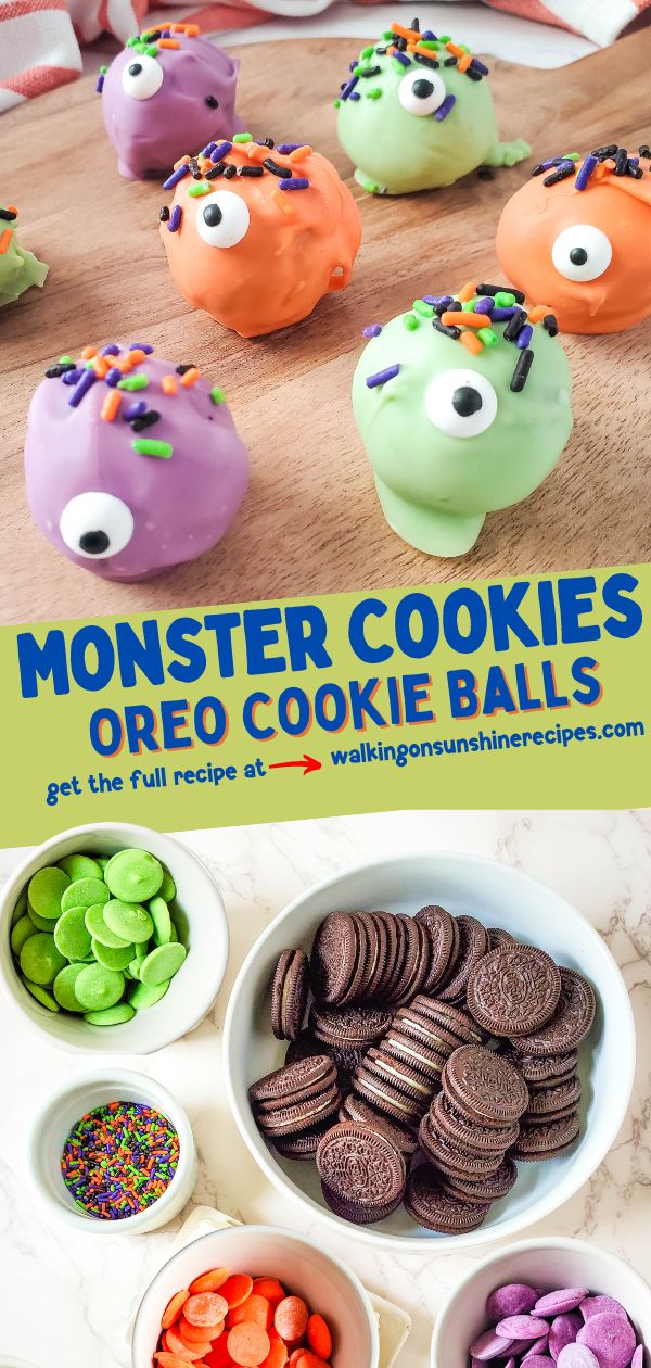 Halloween Monster Cookies - Walking On Sunshine Recipes