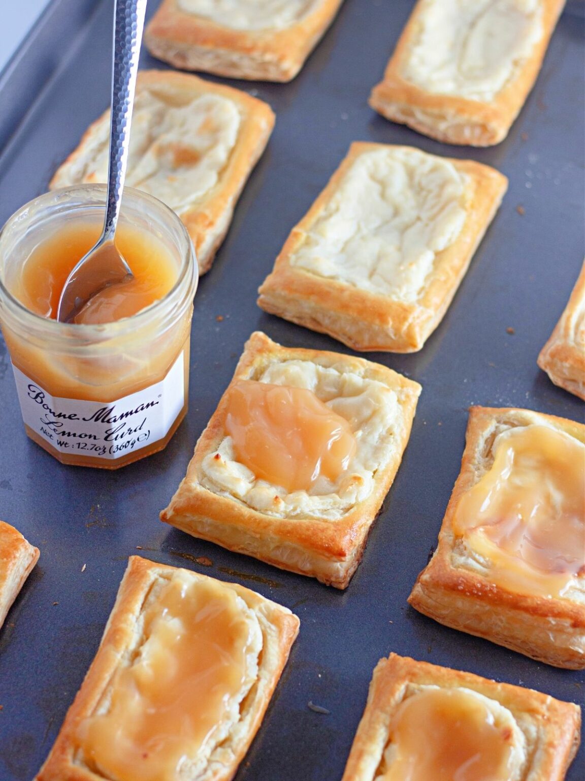 Lemon Curd Cream Cheese Puff Pastry - Walking On Sunshine Recipes