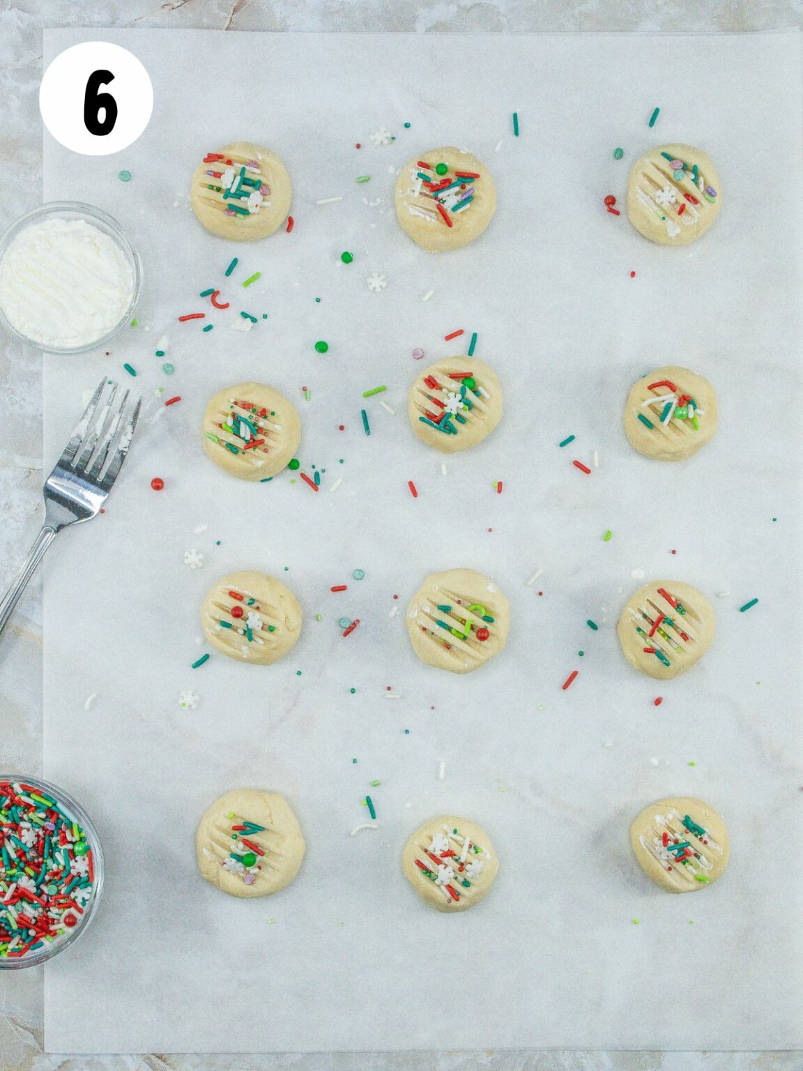 Shortbread Christmas Cookies with Sprinkles - Walking On Sunshine Recipes