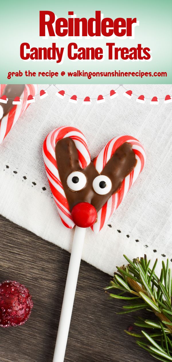 Reindeer Candy Canes - Walking On Sunshine Recipes