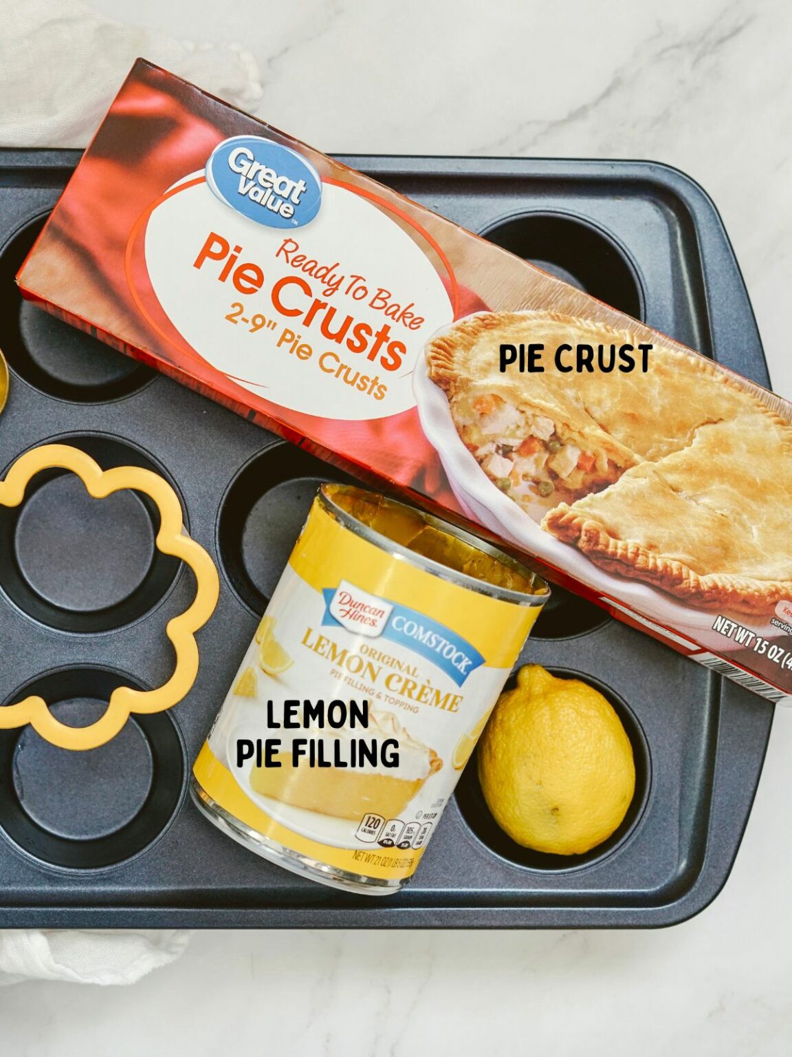 Flower Shaped Dessert with Lemon Pie Filling - Walking On Sunshine Recipes