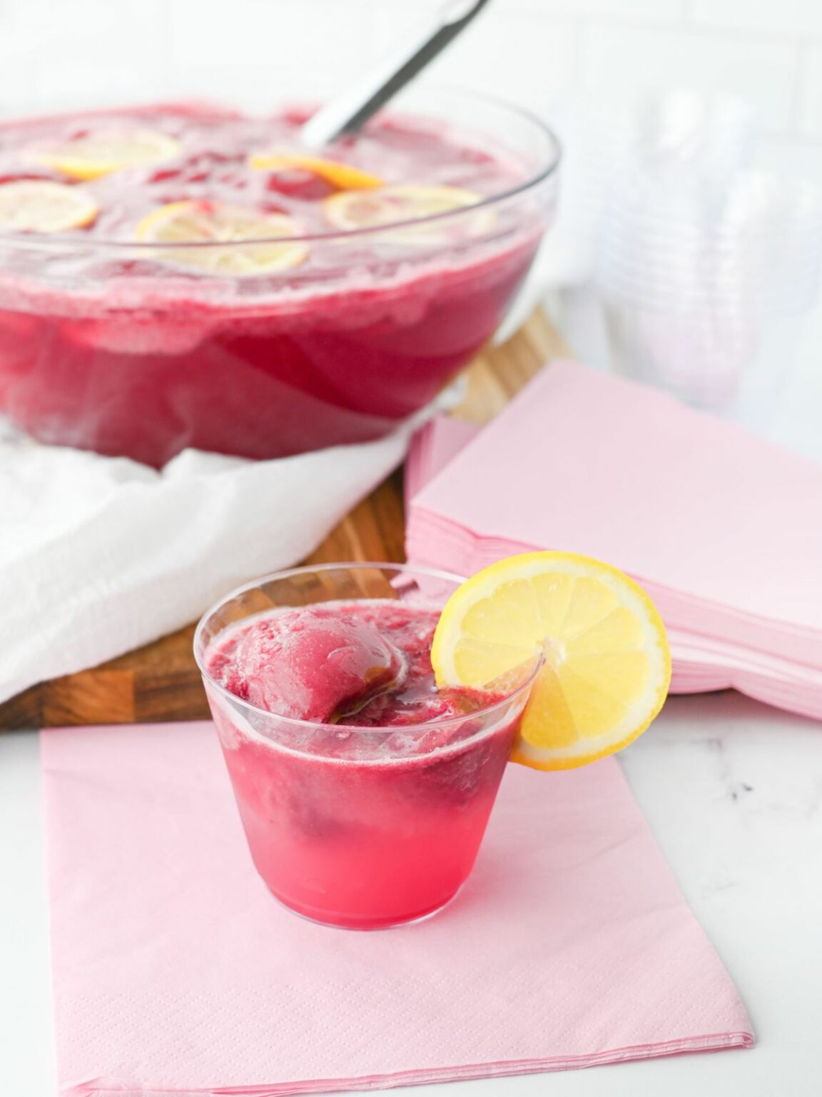Pretty in Pink Punch for Baby Shower - Walking On Sunshine Recipes