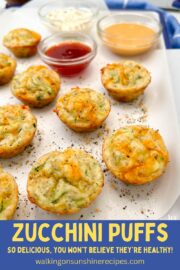 How to Make Easy Zucchini Puffs | Walking on Sunshine Recipes