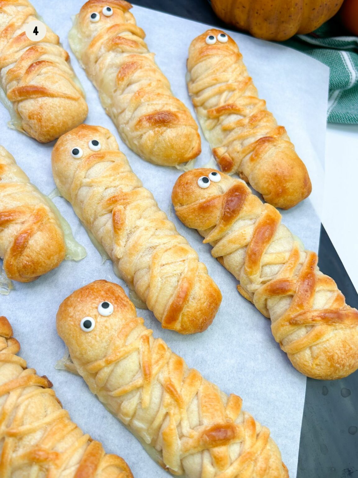 Mummy Mozzarella Sticks: 3-Ingredient Halloween Appetizer - Walking On ...