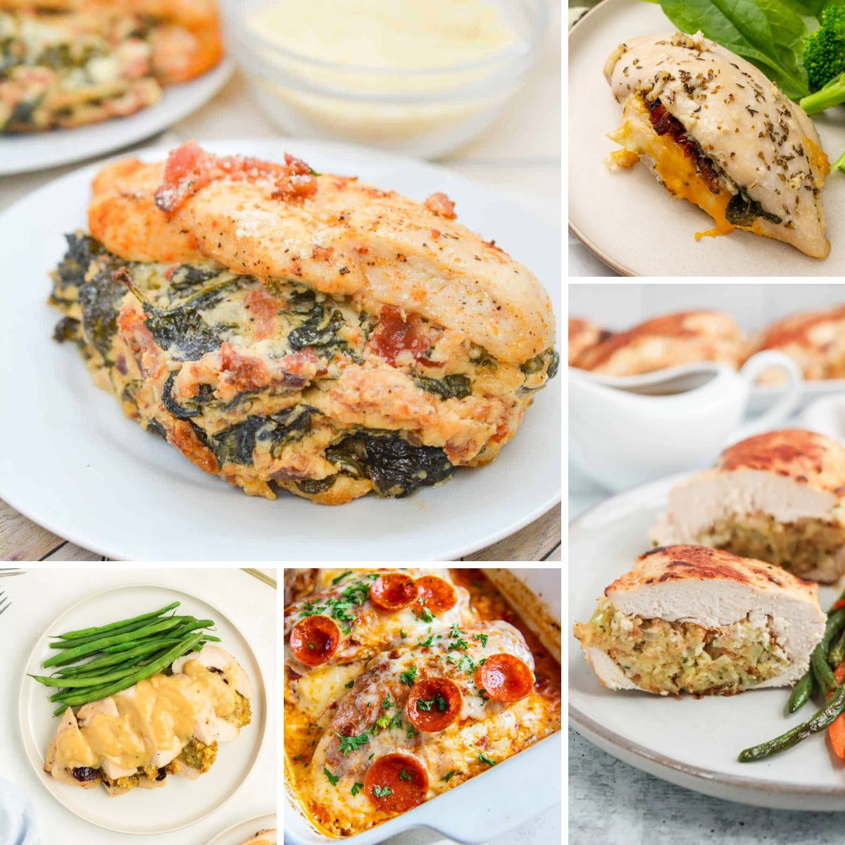 15 Baked Stuffed Chicken Breast Recipes - Walking On Sunshine Recipes