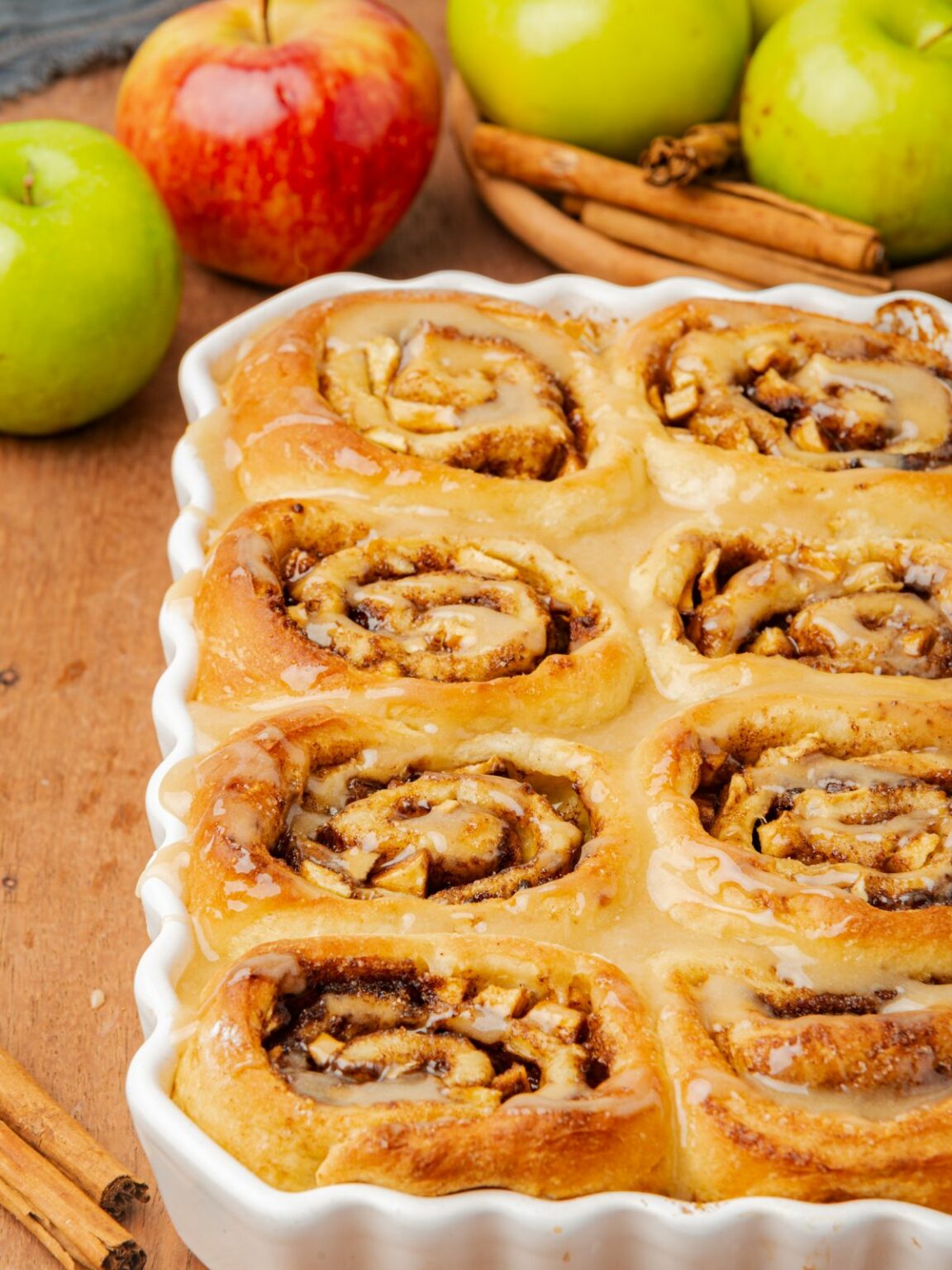 Apple Filled Cinnamon Rolls - Walking On Sunshine Recipes