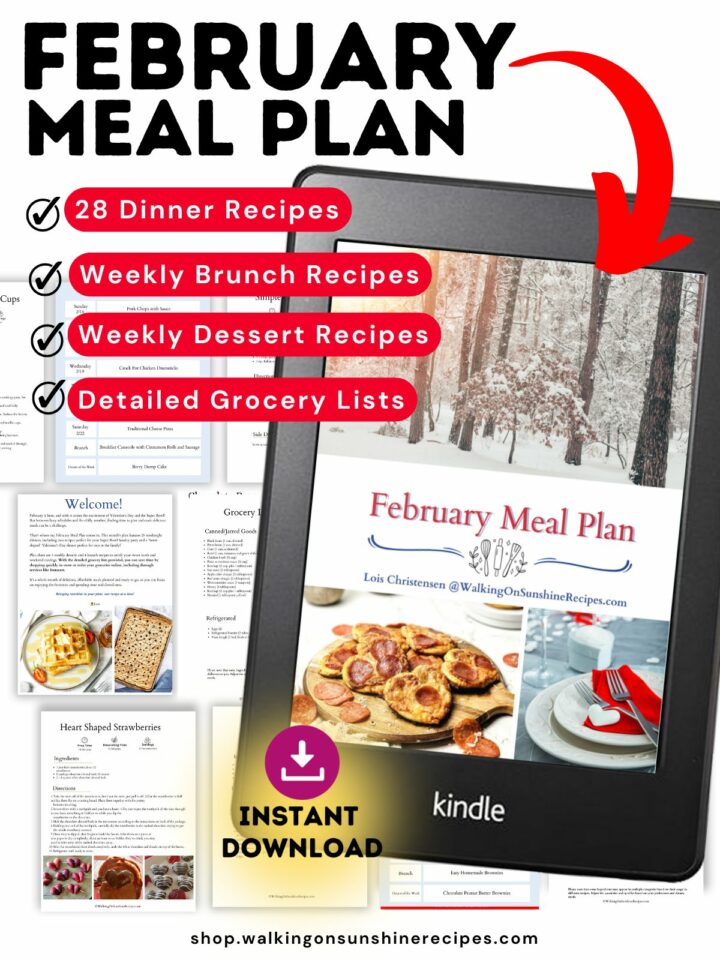 February Meal Plan - Walking On Sunshine Recipes
