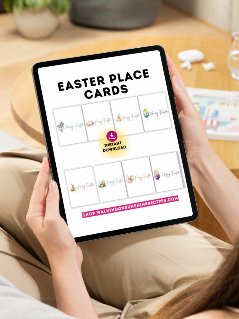 Easter Place Cards Printable - Walking On Sunshine Recipes