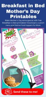 Mother's Day Breakfast in Bed FREE Printables - Walking On Sunshine Recipes