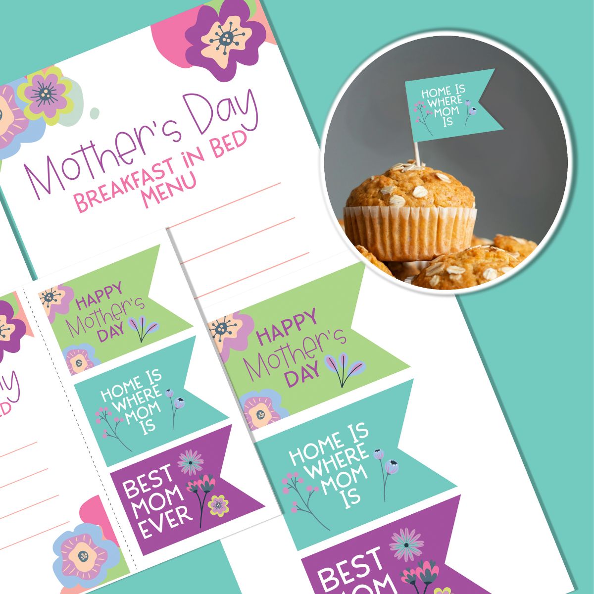 Mother's Day Breakfast in Bed FREE Printables - Walking On Sunshine Recipes