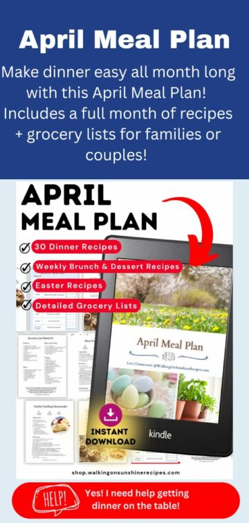 April Meal Plan - Walking On Sunshine Recipes