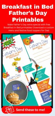 Father's Day Breakfast in Bed FREE Printables - Walking On Sunshine Recipes