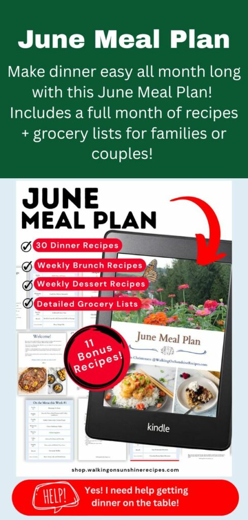 June Meal Plan - Walking On Sunshine Recipes
