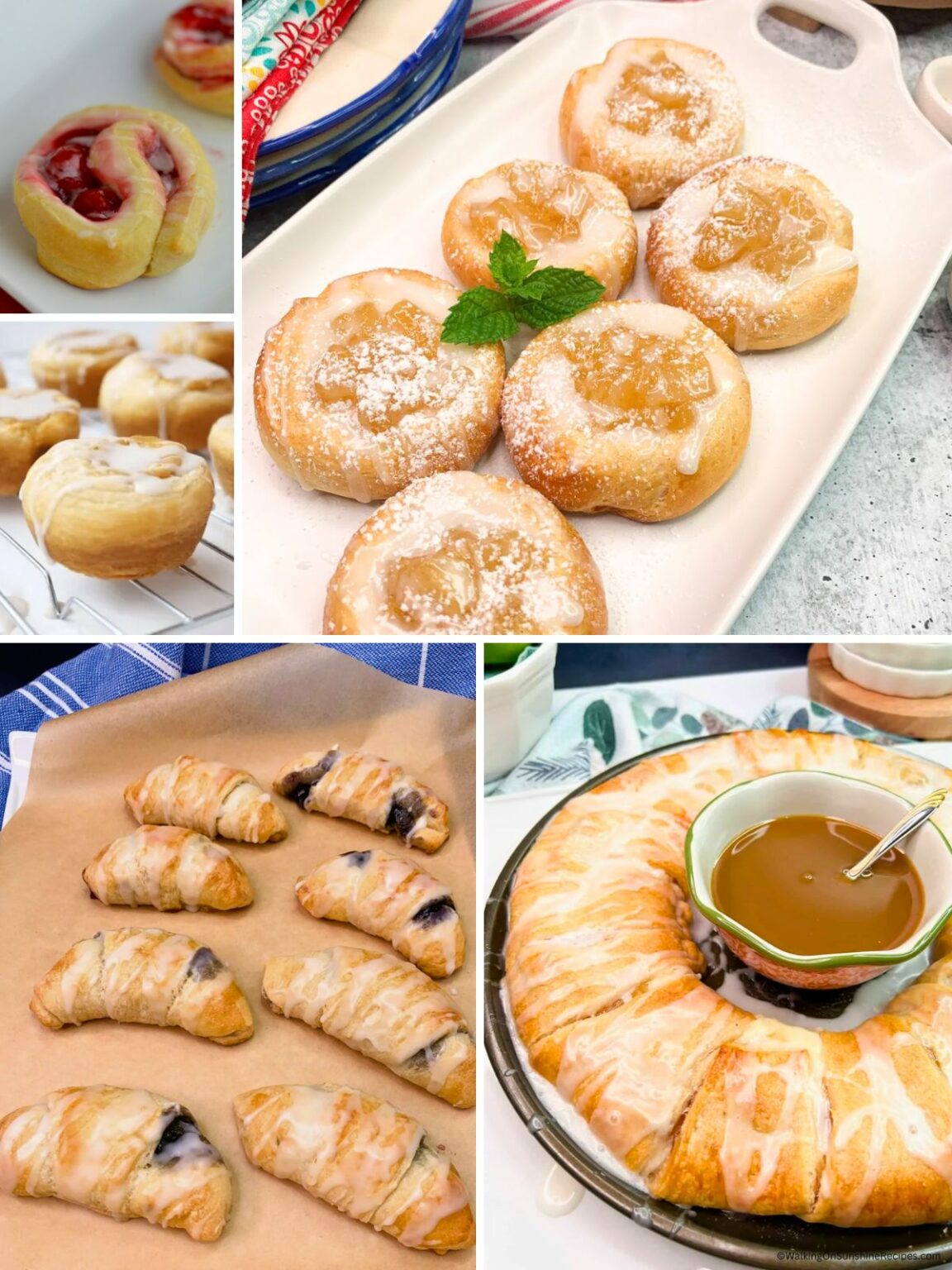 Crescent Roll Desserts with Pie Filling - Walking On Sunshine Recipes