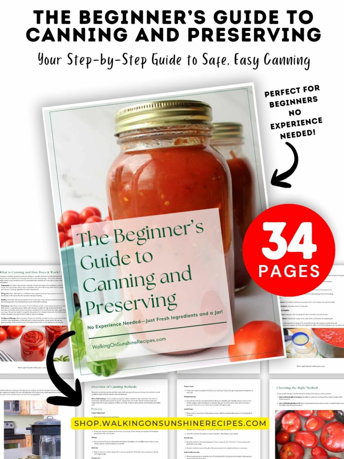 Canning for Beginners: Learn How to Preserve Fresh Foods at Home - Walking On Sunshine Recipes