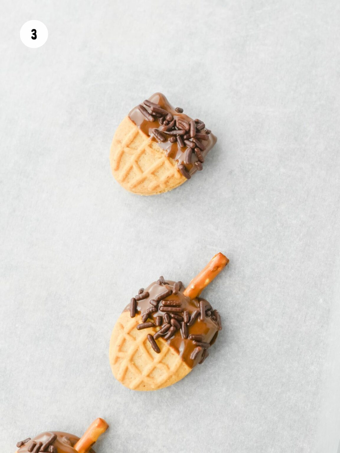 Chocolate Dipped Nutter Butter Acorn Cookies - Walking On Sunshine Recipes