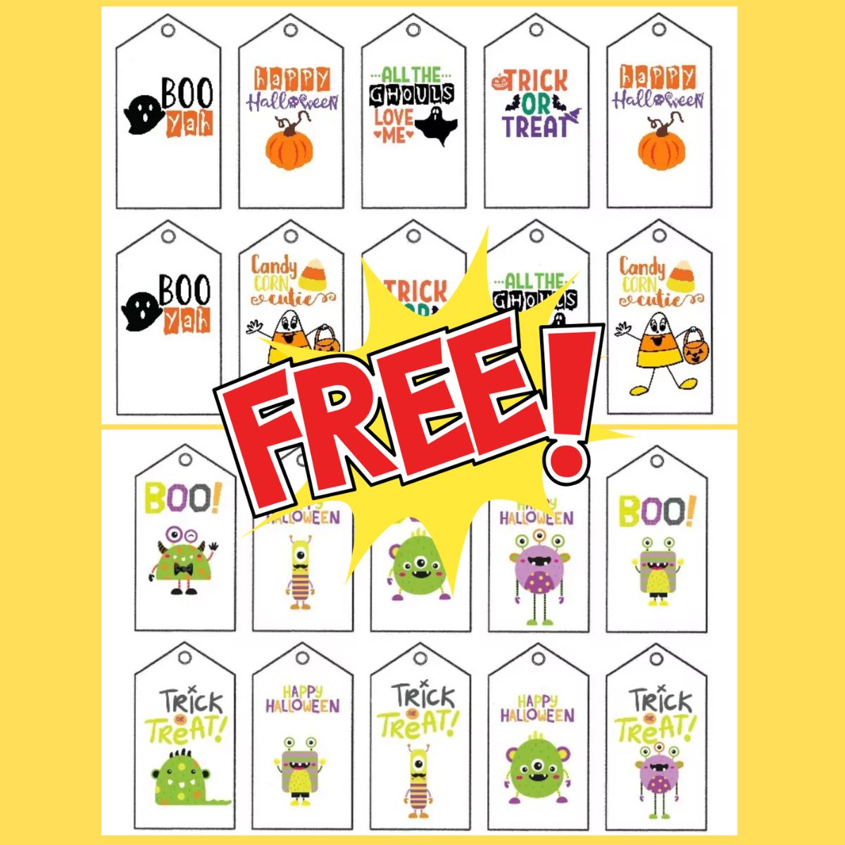 Free Printable Halloween Gift Tags - Walking On Sunshine Recipes