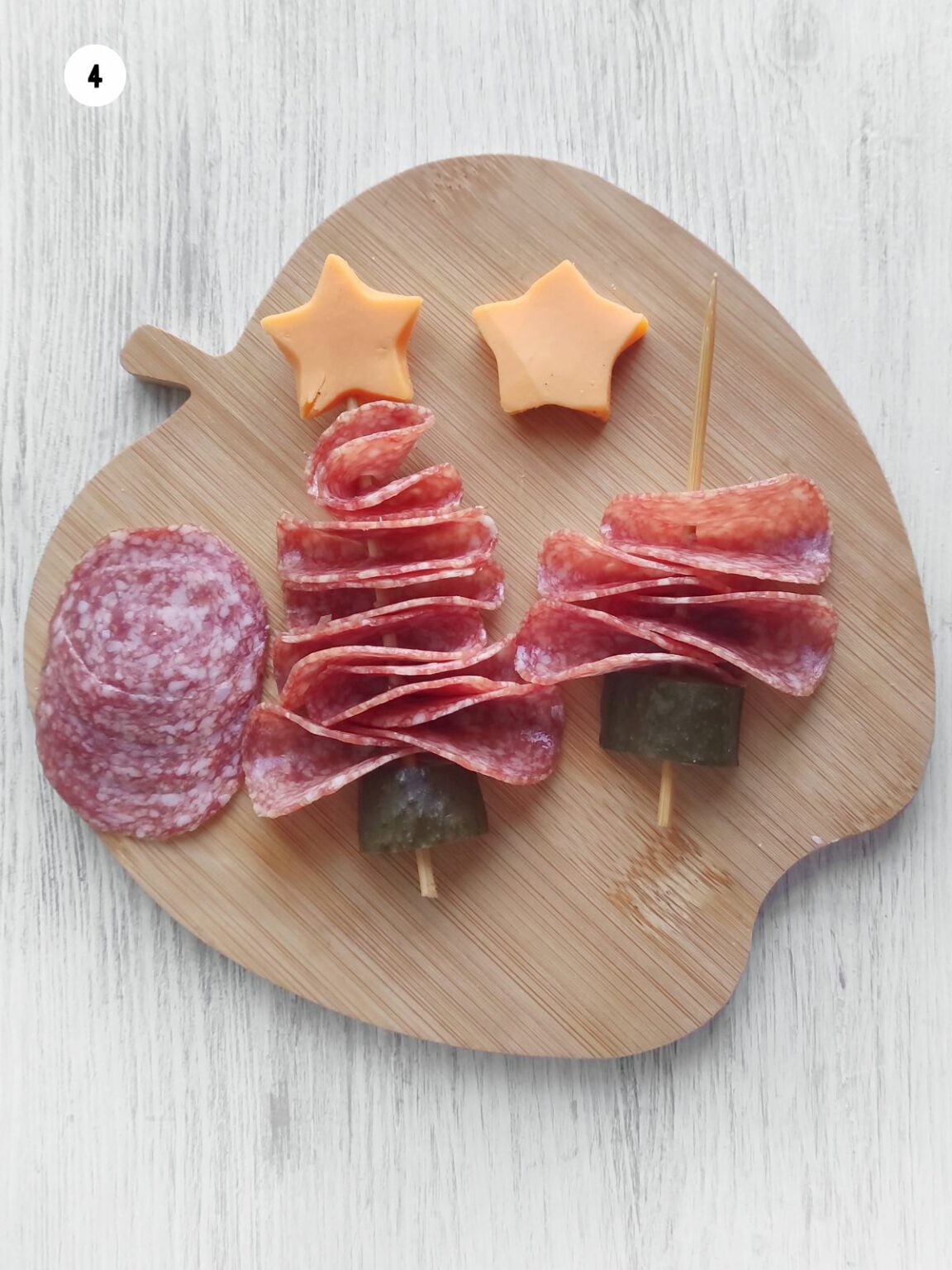 Christmas Tree Salami Appetizers - Walking On Sunshine Recipes