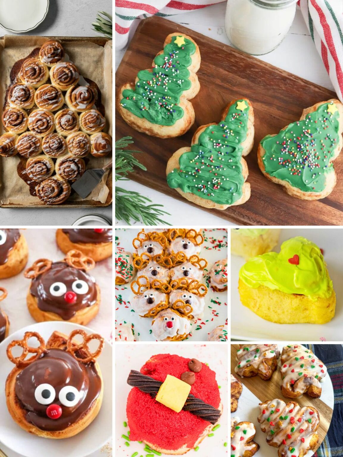 15 Christmas Shaped Cinnamon Rolls - Walking On Sunshine Recipes